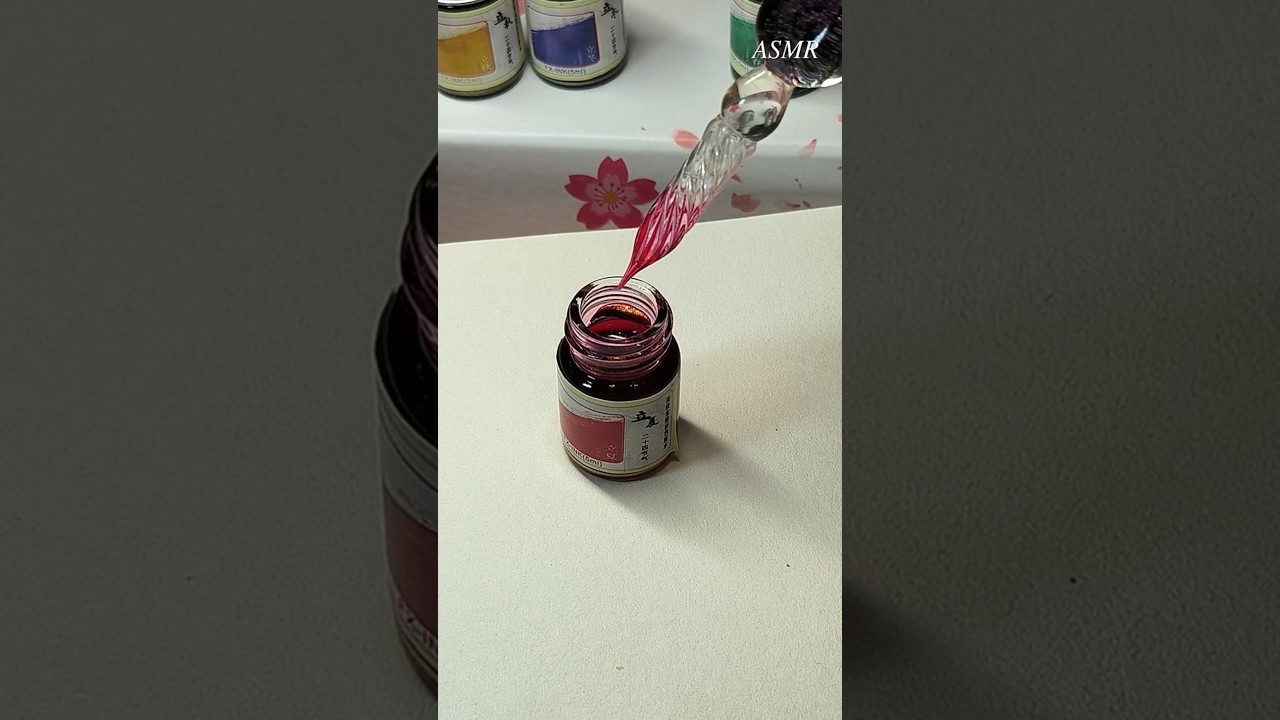 Unboxing Glass Dip pen Gift and Drawing Test #shorts