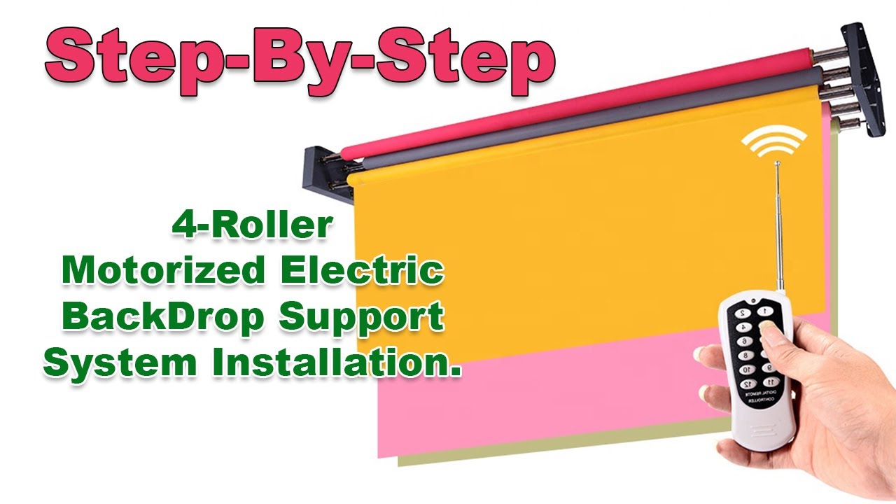 4-Roller Motorized Backdrop System SetUp / A Step-by-Step Installation Tutorial.