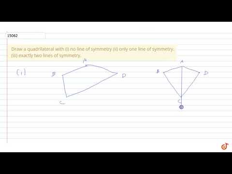 Draw a quadrilateral with (i) no line of symmetry (ii) only one line of symmetry. (iii) exactly...