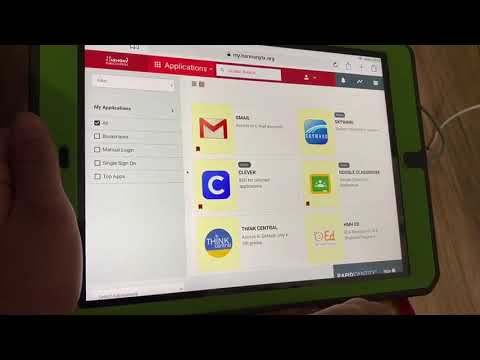 Logging into my harmony portal and google classroom
