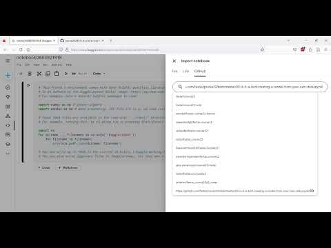 Upload Jupyter notebook from GitHub to Kaggle