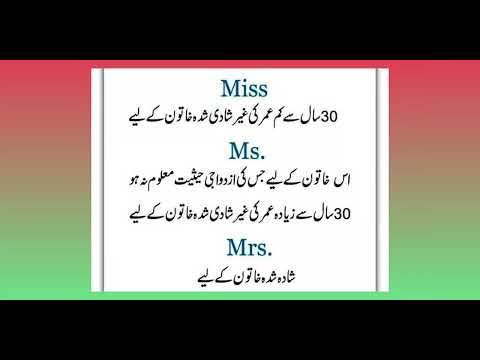 Difference between Miss, Ms and Mrs