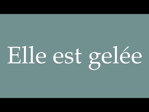 How to Pronounce ''Elle est gelée'' (She's frozen) Correctly in French