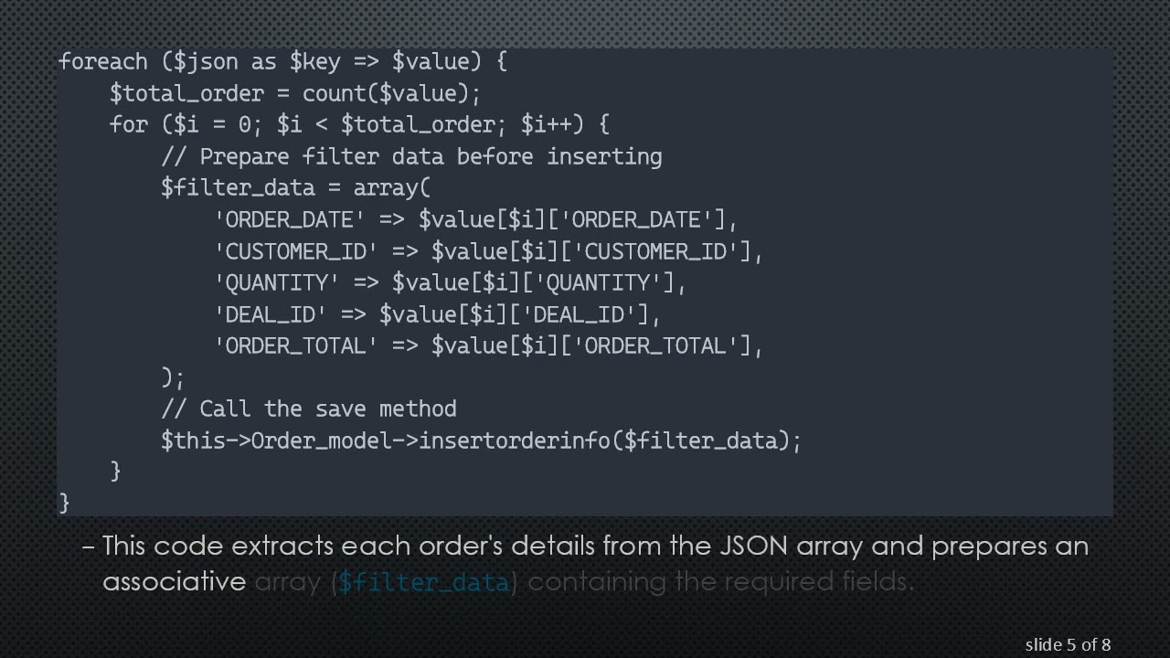 How to Insert JSON Data into a MySQL Database Using PHP in CodeIgniter