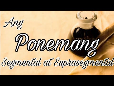 PONEMA: Segmental at Suprasegmental