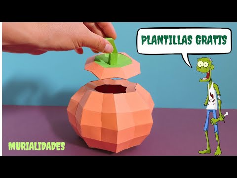 Cómo hacer una Calabaza de Cartulina - DIY Paper Craft Halloween ...