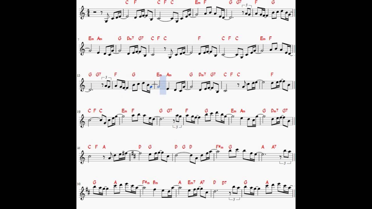 Soleado - Partitura