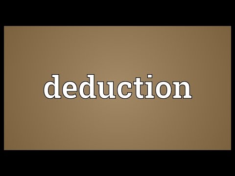 Deduction Meaning
