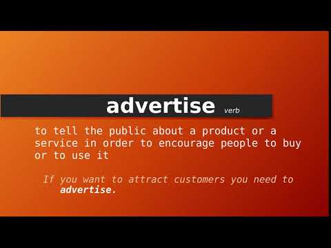 Meaning of advertise , Definition of advertise
