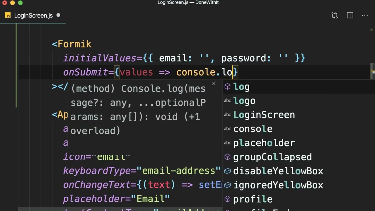 React Native | Fundamentals #75 - Building better forms with formik [By Mosh Hamedani]
