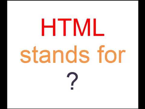 What is meaning of HTML ?