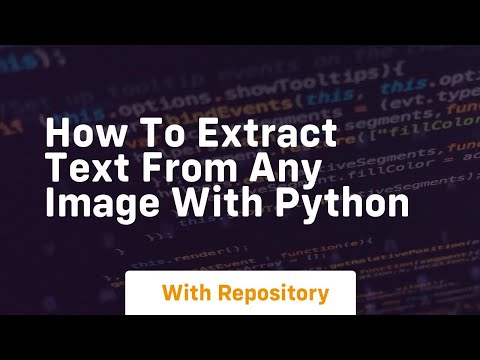 how to extract text from any image with python