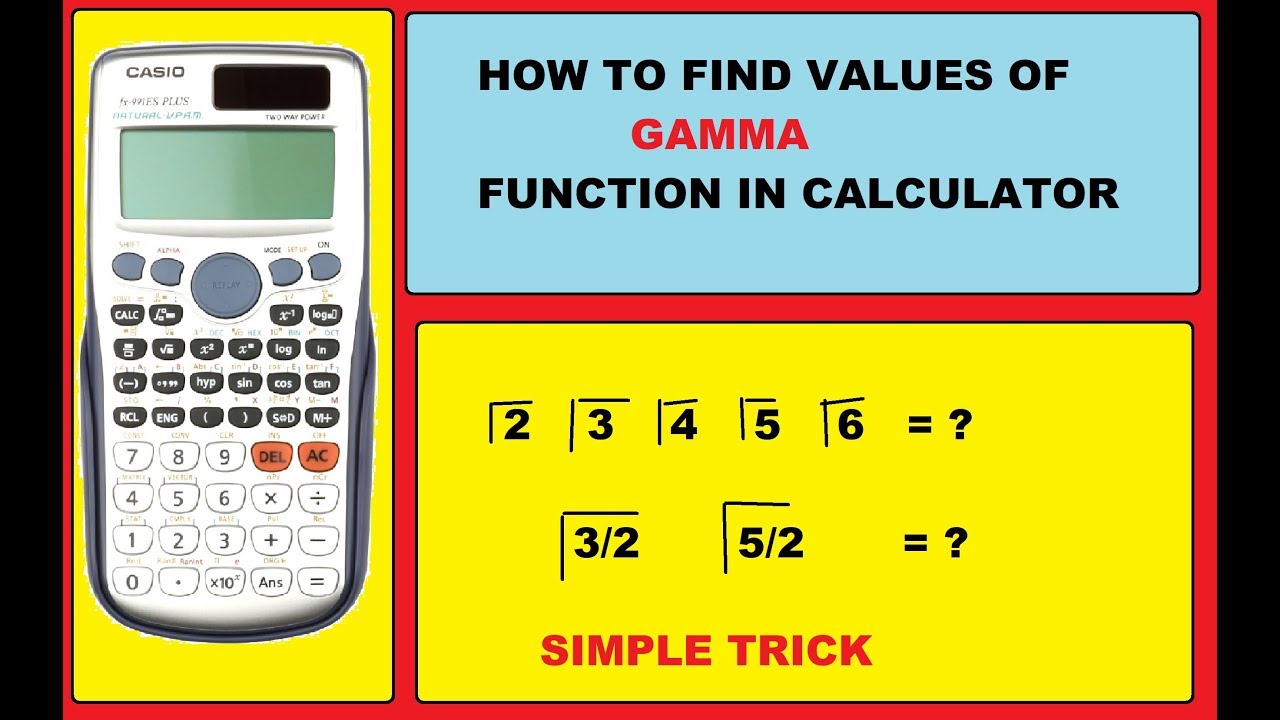 How to find values of gamma function in calculator