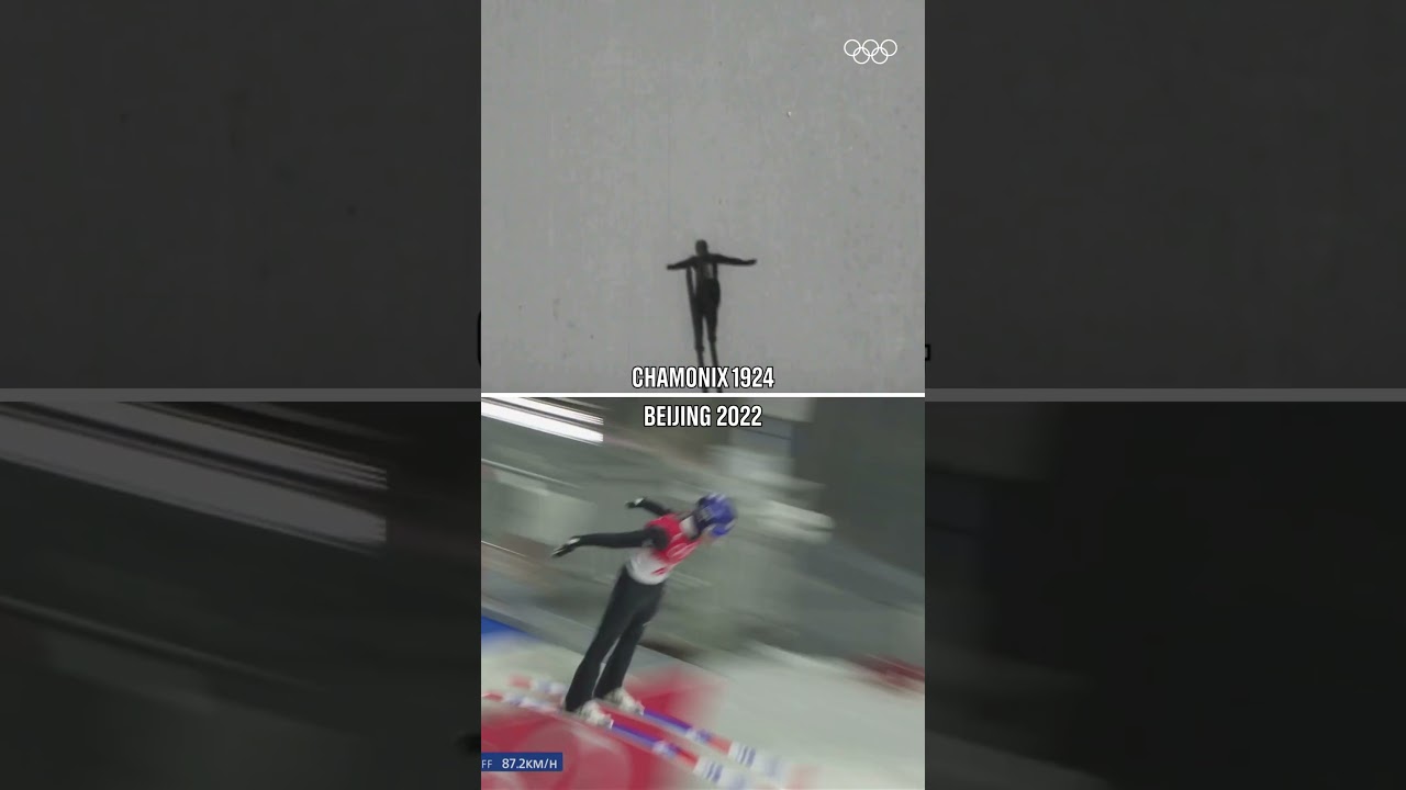 ⛷️ Here’s ski jumping at the 1924 Winter Olympics… and how it’s soared into the present. #Olympics