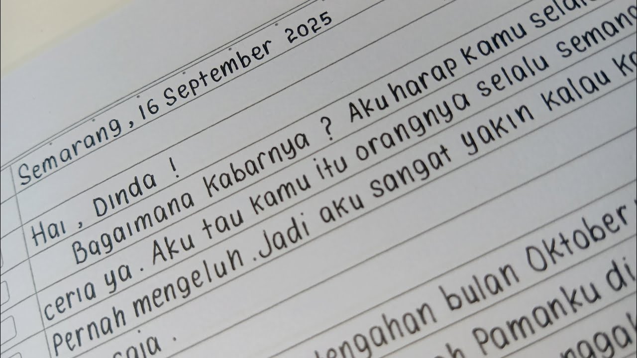 Contoh Surat Pribadi Tulisan Tangan untuk Sahabat ✍️ | Belajar Menulis Rapi dan Bagus
