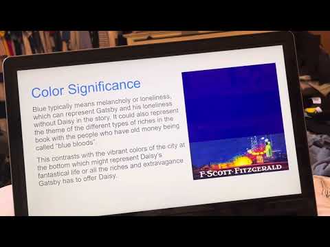 Lightning Talk Visual Analysis ( Great Gatsby cover art)