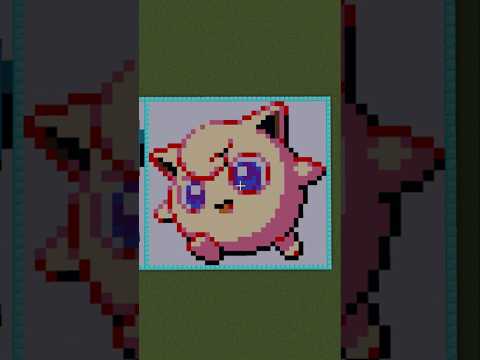 Minecraft Falling Blocks Pixel ART Pokémon Jigglypuff #shorts #pokemon #minecraft