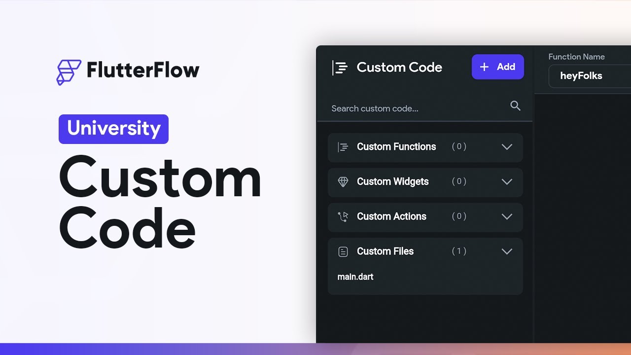Custom Code | FlutterFlow University