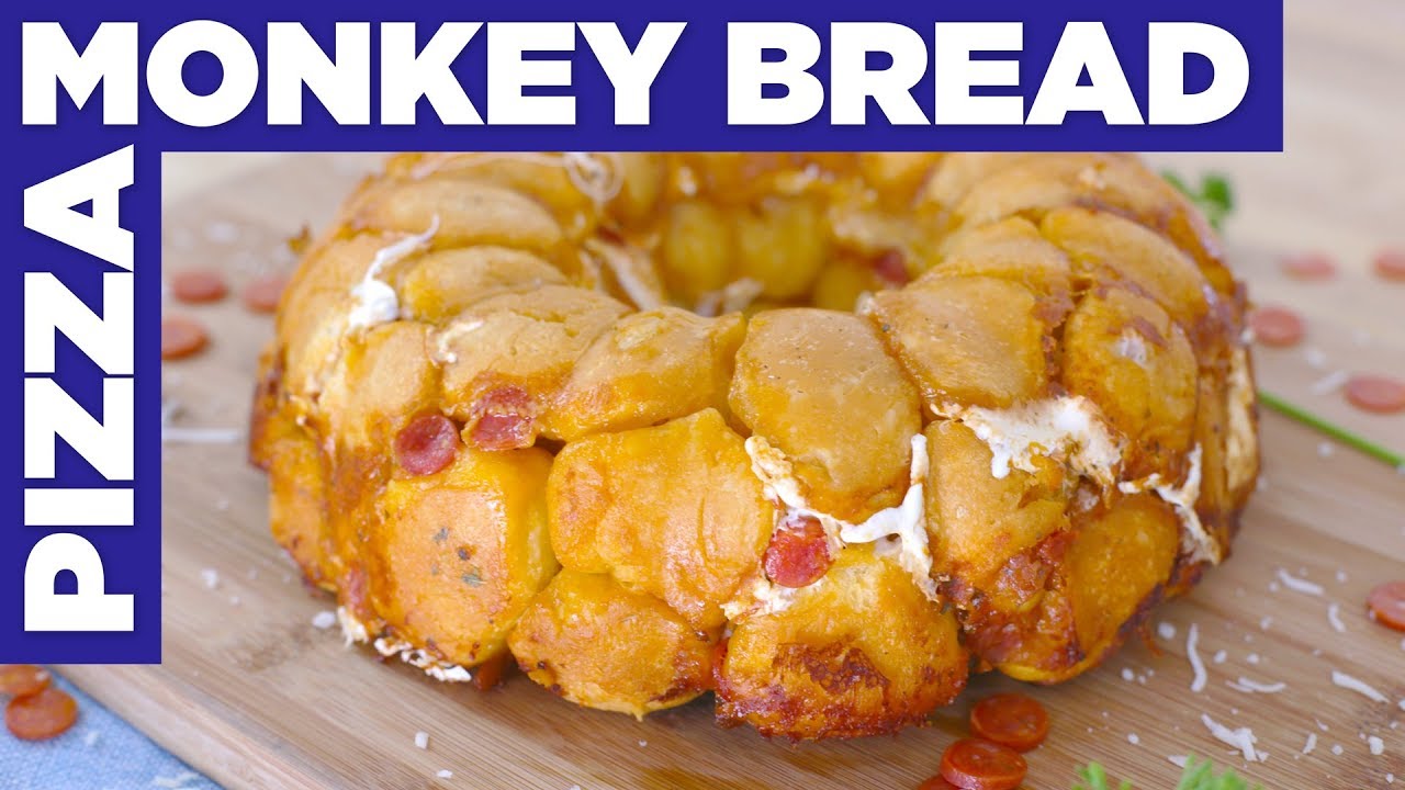 Pizza Monkey Bread!? Pull Apart Recipe  – Eat The Pizza! #24
