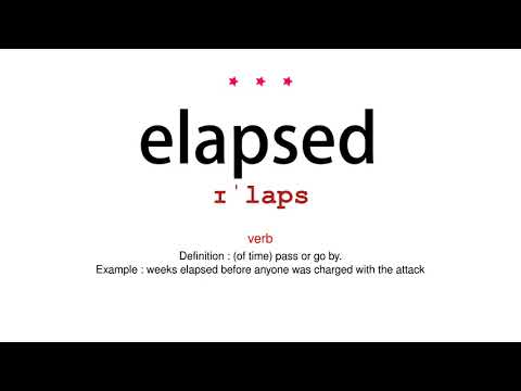 How to pronounce elapsed - Vocab Today