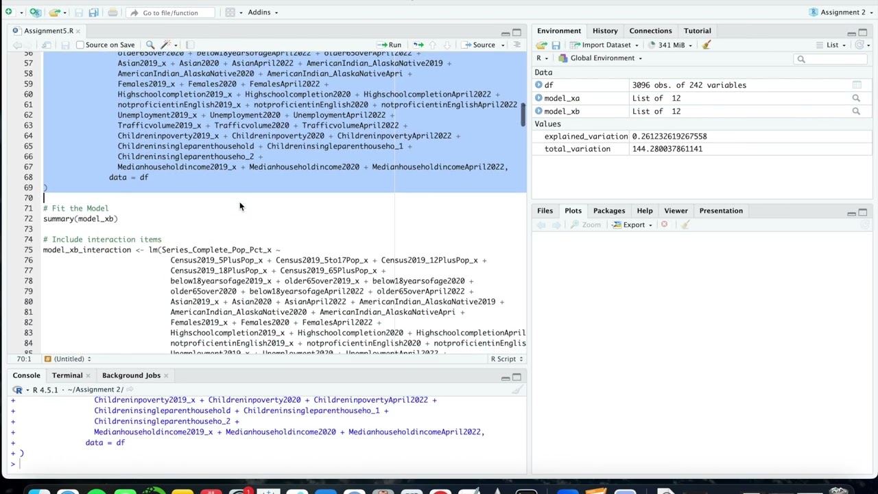 Module 5 - Ordinary Regression Model Building