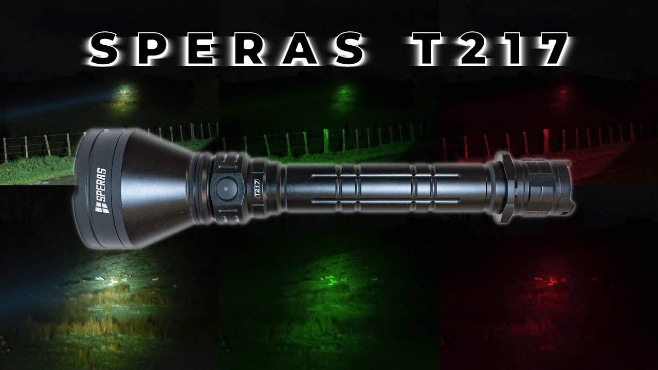 Speras T217 Hunting Flashlight, 1,400m, Green/Red Filters (Honest Negative Review) - 21700 ...