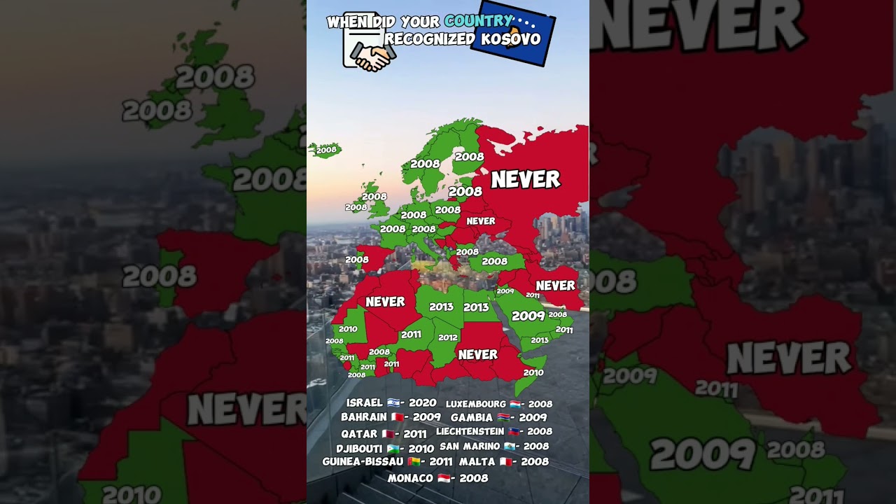 When did your country recognized Kosovo? #europe #asia #africa #mapping #mapper #kosovo #map #fypシ