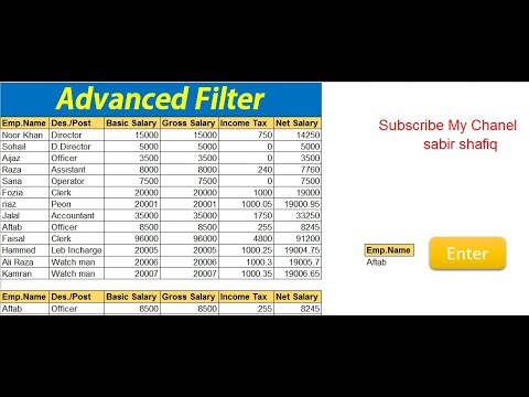 Macro: Advanced Filter