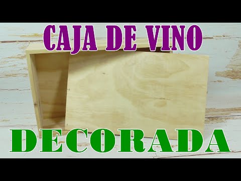 Mira como decoro esta caja de vino con tan solo dos materiales