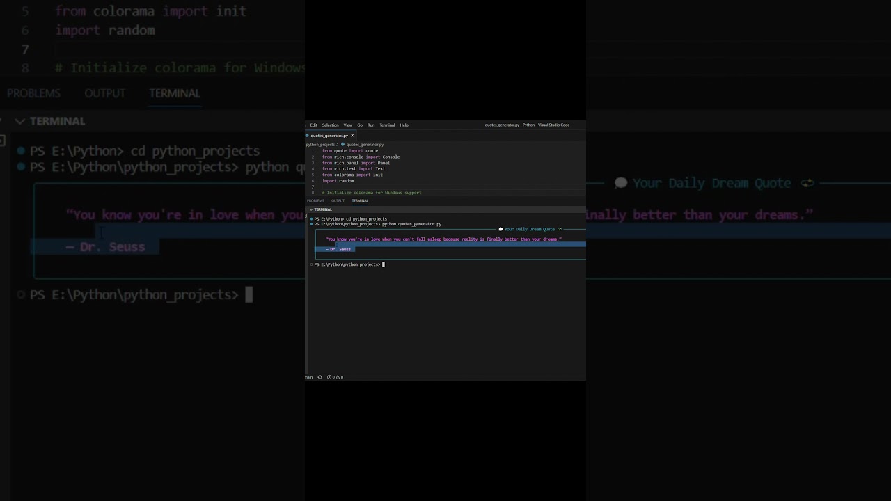 Python Quote Generator