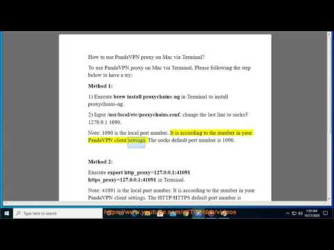 Set up PandaVPN proxy on Mac via Terminal
