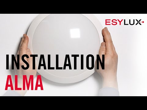 Install wall and ceiling lights ALMA easily I ESYLUX I Assembly & Installation