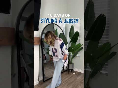 10 days of styling a jersey for Super Bowl Sunday 🏈 #superbowl #jersey #footballgame #outfitideas