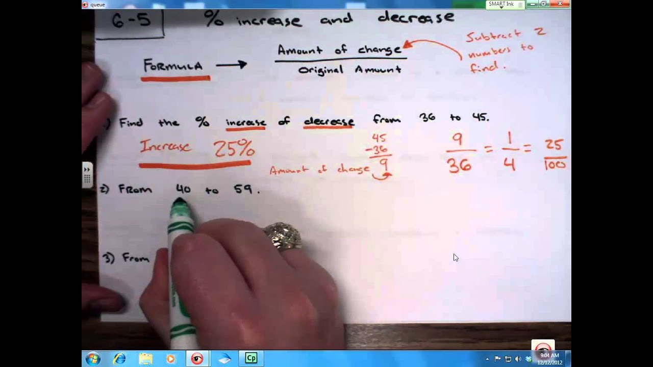 Lesson 6-5 Percent Increase and Decrease