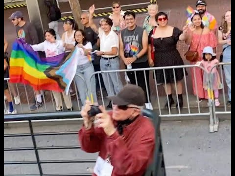 San Francisco Bay Times Lead Photographer Rink at the 2024 SF Pride Parade