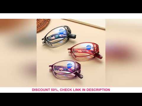 New Folding Reading Glasses Women Men Anti-Blue Light Portable Magnifying Presbyopia Eyewear +100 +1