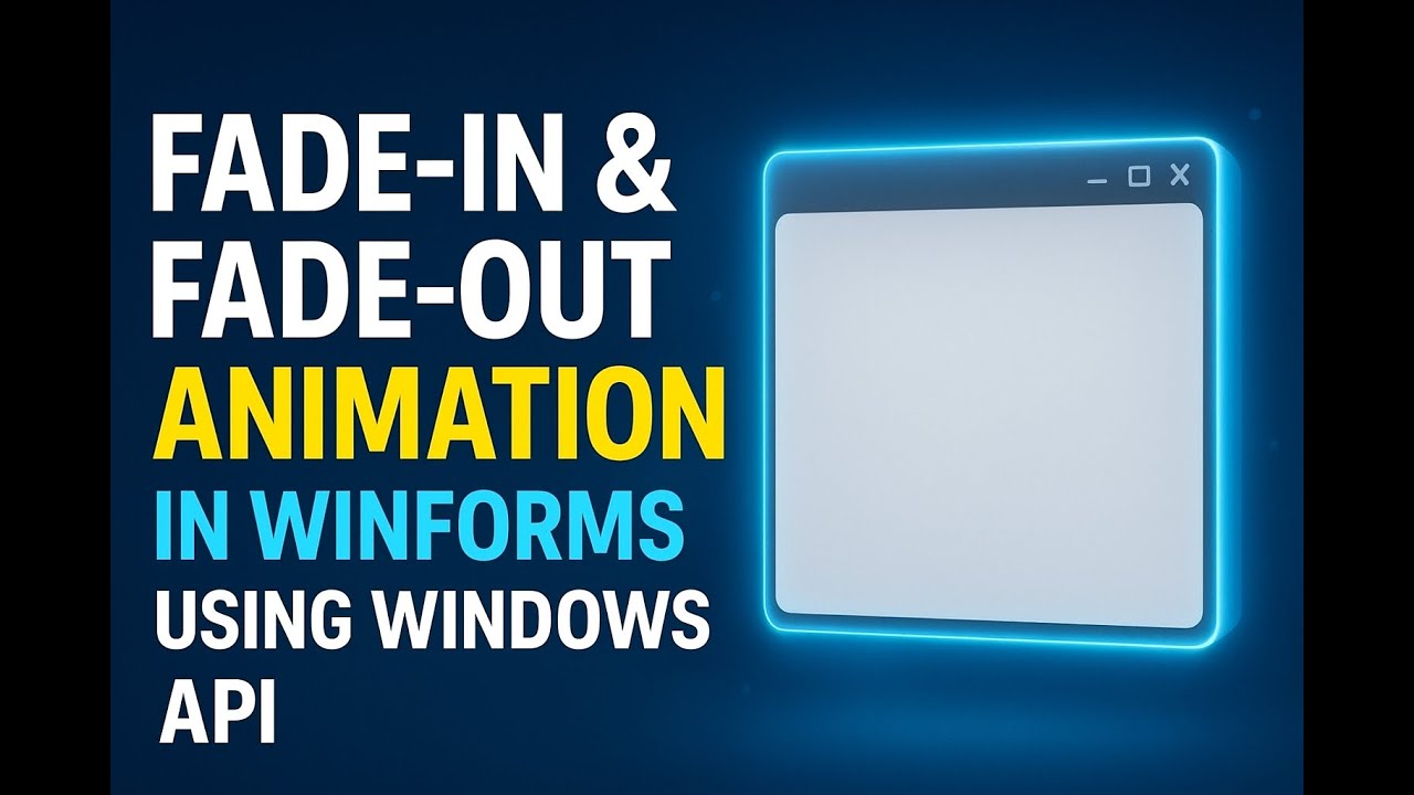 ⚡ Your WinForms Form Needs THIS Effect! | Slide & Fade Animations with C#