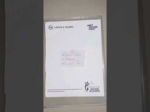 L&T sent a letter to my parents #larsenandtoubro #mechanical #career