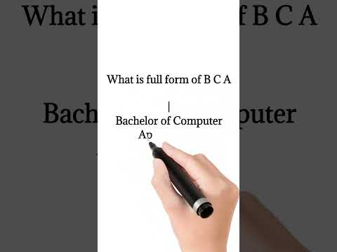 What is full form of B C A ?Bachelor of Computer Applications.#short #viral #bca