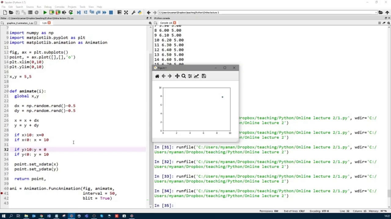 Python 2a matplotlib animation