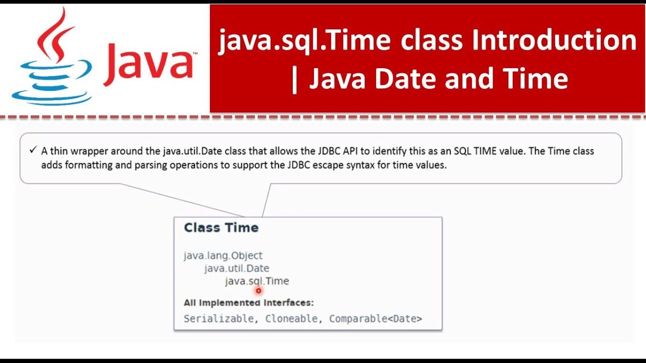 java.sql.Time class Introduction | Java Date and Time | Date and Time in java