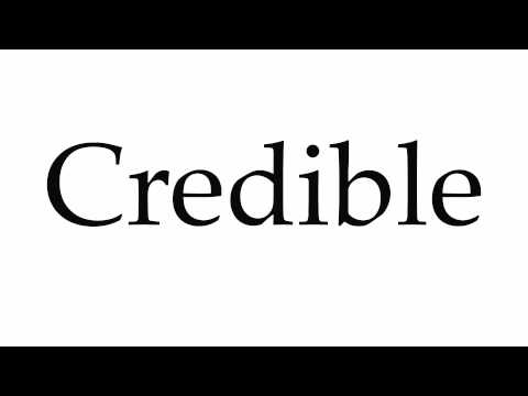 How to Pronounce Credible