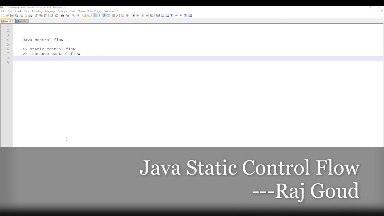 Java Static Control Flow -1