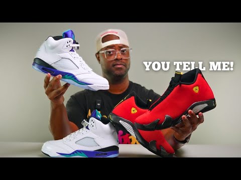 BETTER THAN THE ORIGINALS? Jordan 14 Ferrari and Jordan 5 Grape Full Review + On Feet