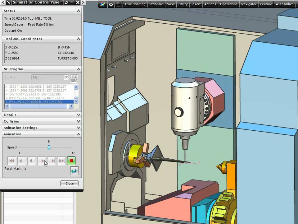 Integrated G-code Driven Simulation in NX CAM