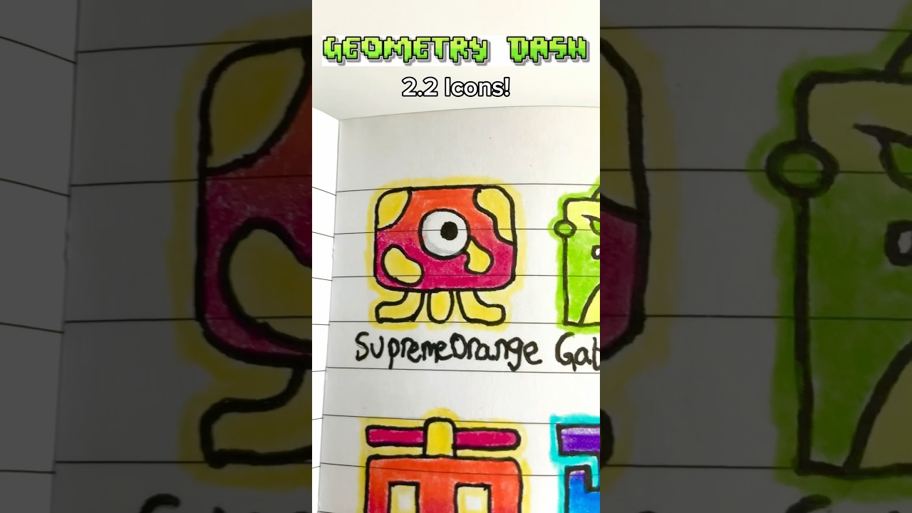My Geometry Dash 2.2 Icons Art! #geometrydash