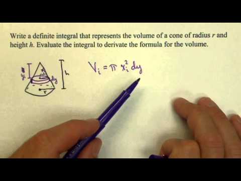 Volume of a Cone with Defniite Integral Slicing Ch6R3