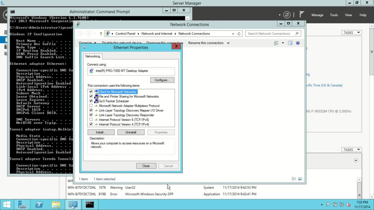 Windows Server 2012 R2 Initial Configuration