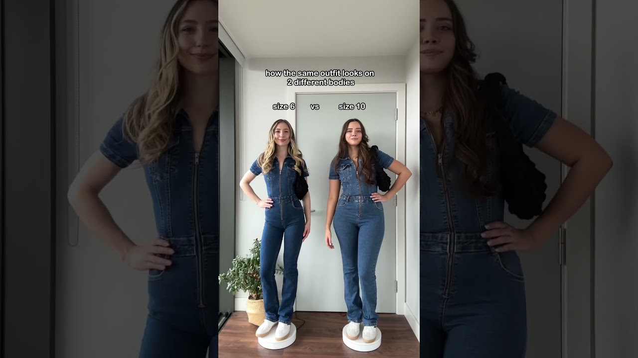 how the same outfit looks on 2 body shapes 🫶🏻