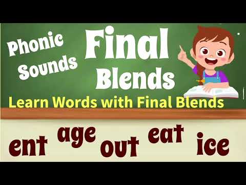 Final Blends / Phonics / English Phonics / Learn Final Blends ent out eat age ice / Primary English